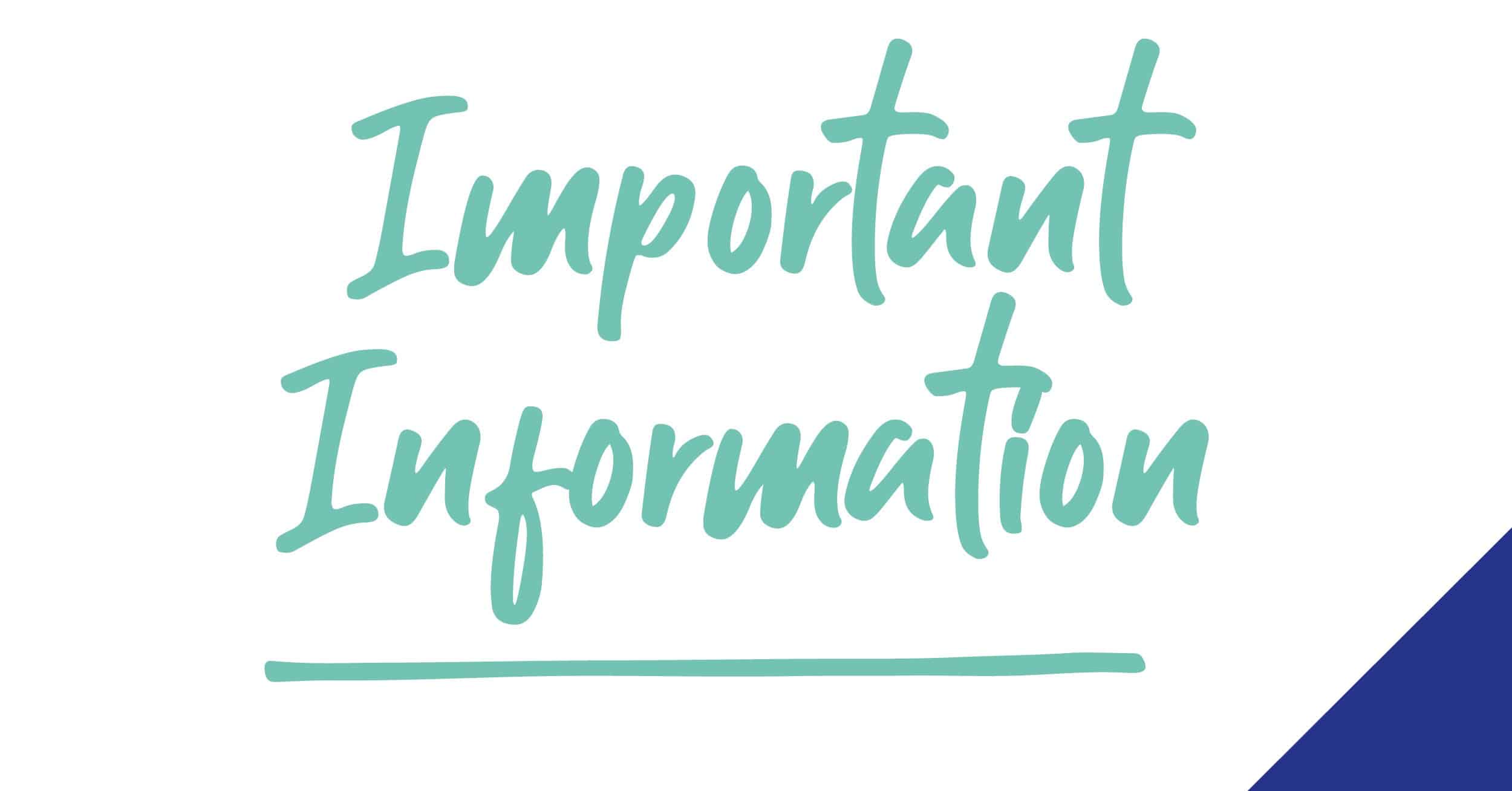 Important Information | Paragon Referrals | West Yorkshire